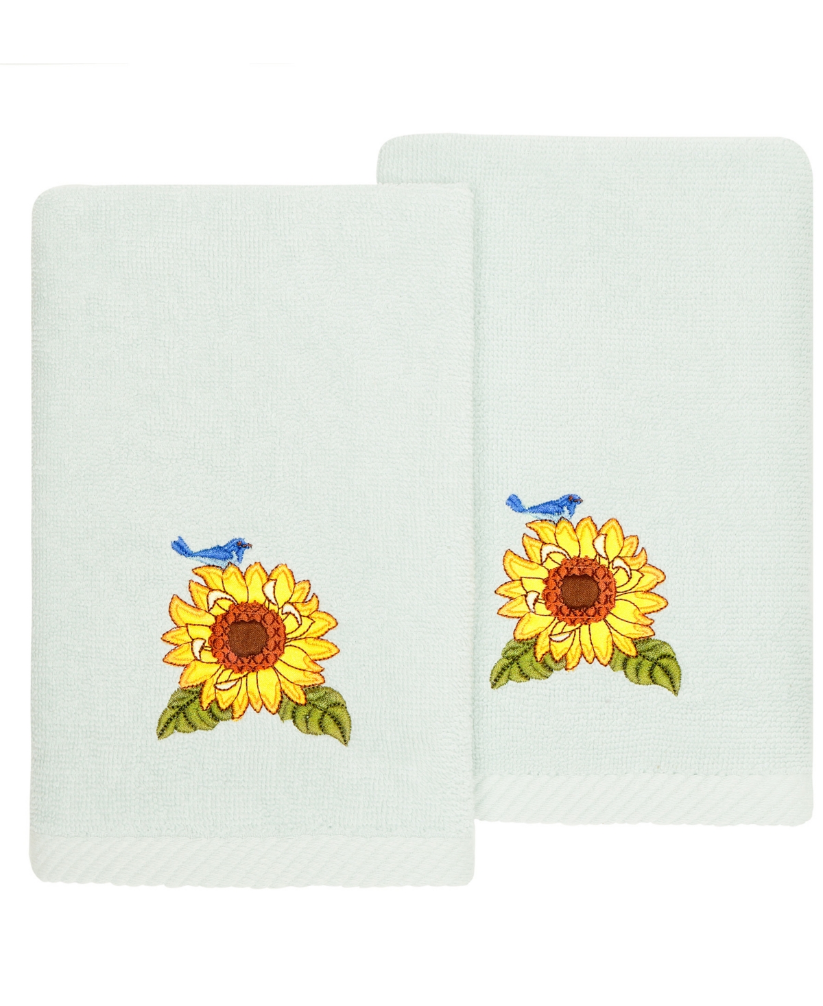 Click here for Linum Home Turkish Cotton Girasol Embellished 2-Pc... prices
