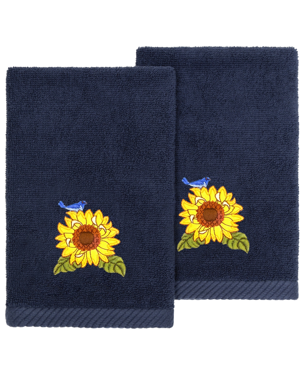 Click here for Linum Home Turkish Cotton Girasol Embellished 2-Pc... prices