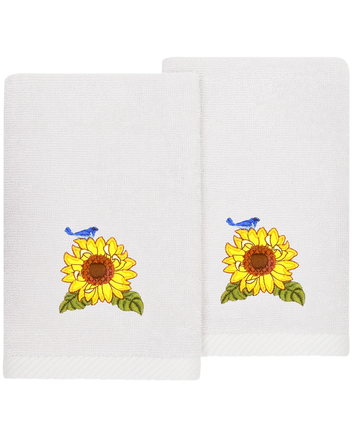 Click here for Linum Home Turkish Cotton Girasol Embellished 2-Pc... prices