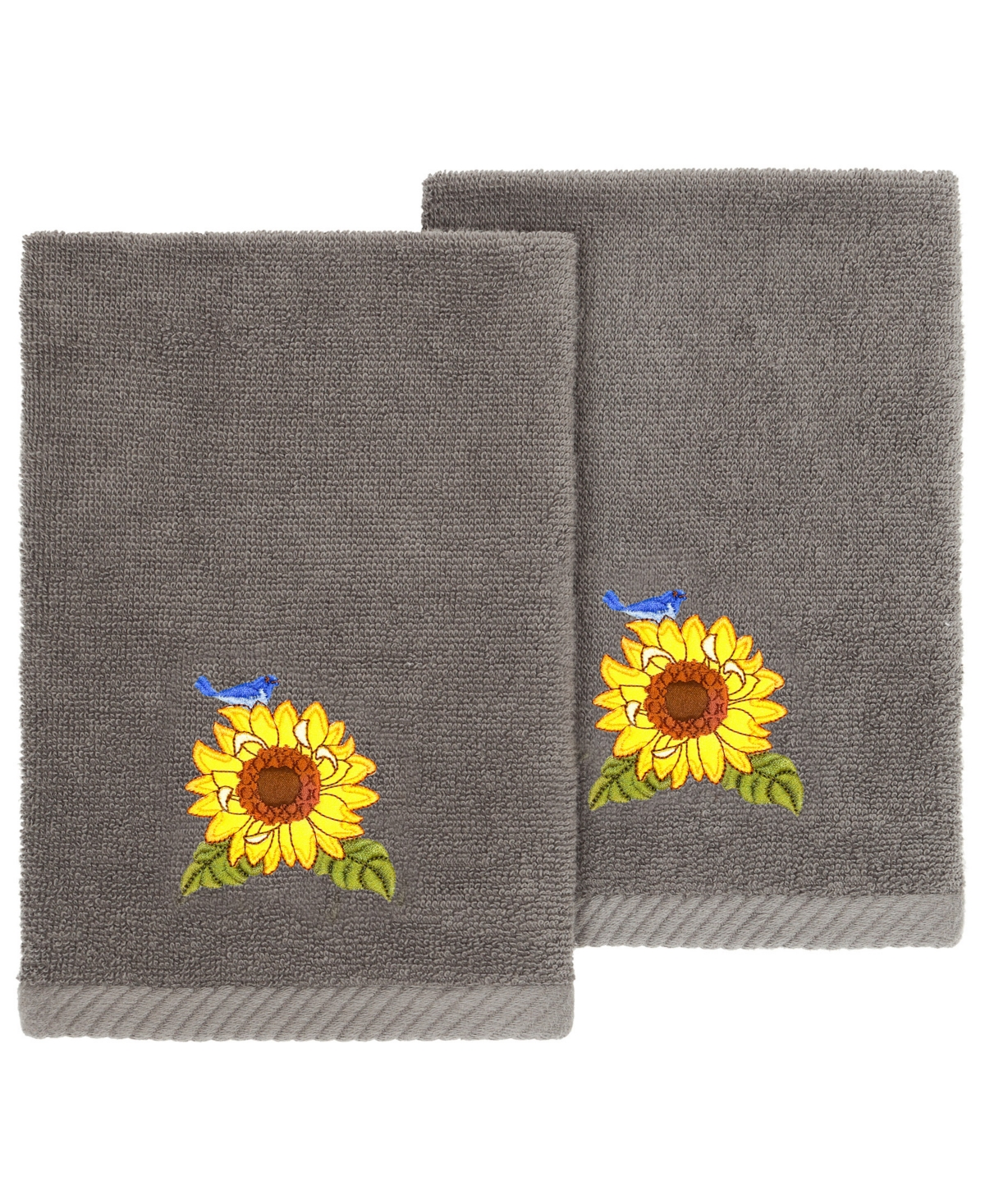 Click here for Linum Home Turkish Cotton Girasol Embellished 2-Pc... prices