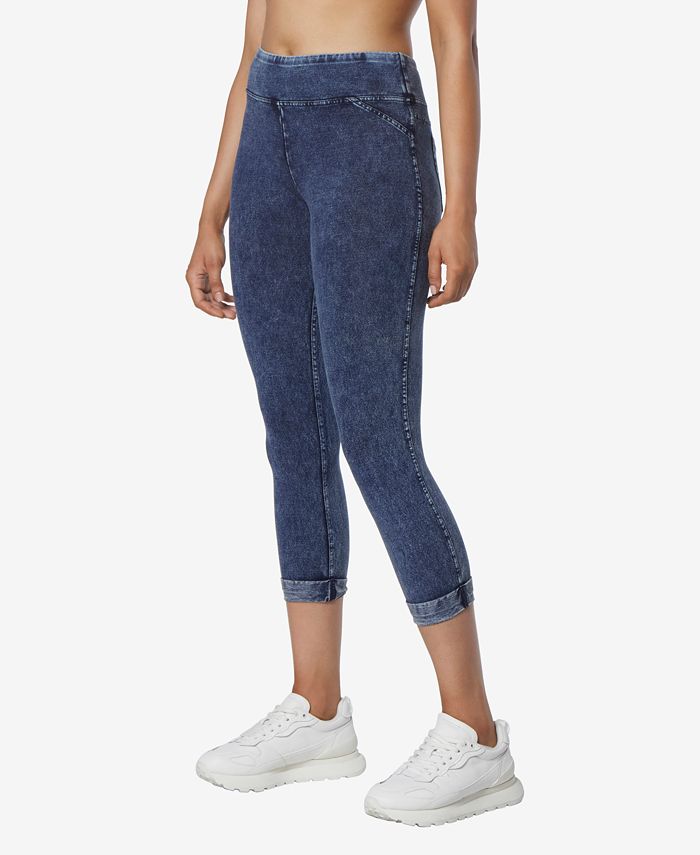 Marc New York Women's High Rise 7/8 Jeggings with Rolled Cuff Pants ...