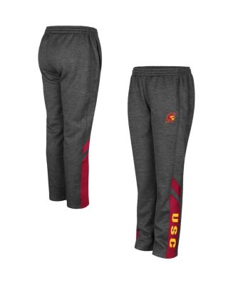 Big Boys Colosseum Heathered Charcoal USC Trojans Fleece Pants - Macy's