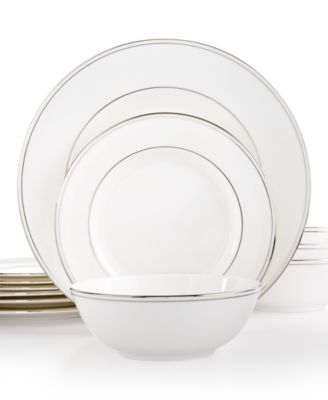 Lenox Federal Platinum 12-Pc. Dinnerware Set, Service for 4 ...