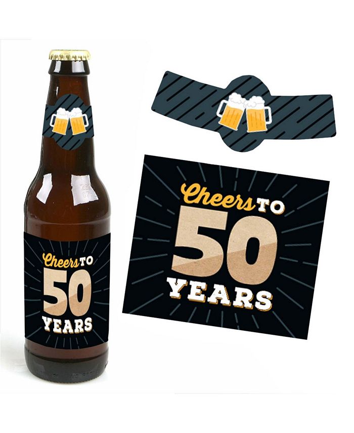 Big Dot of Happiness Cheers & Beers to 50 Years 50th Birthday Decor 6 ...