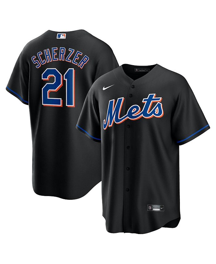 Nike Men's Max Scherzer Black New York Mets Alternate Replica Player ...