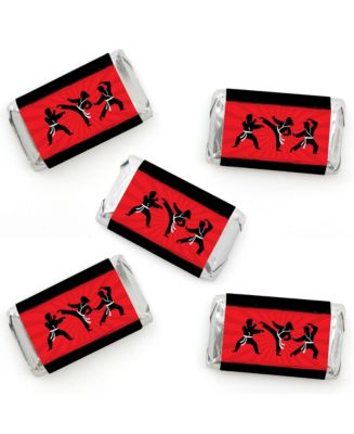 Karate Master Mini Candy Bar Stickers Martial Arts Birthday Party ...