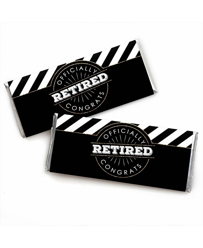 Big Dot of Happiness Happy Retirement - Candy Bar Wrapper Retirement ...