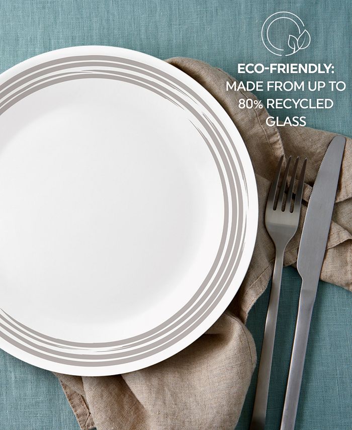 Corelle Brushed Silver Tone Dinner Plate - Macy's