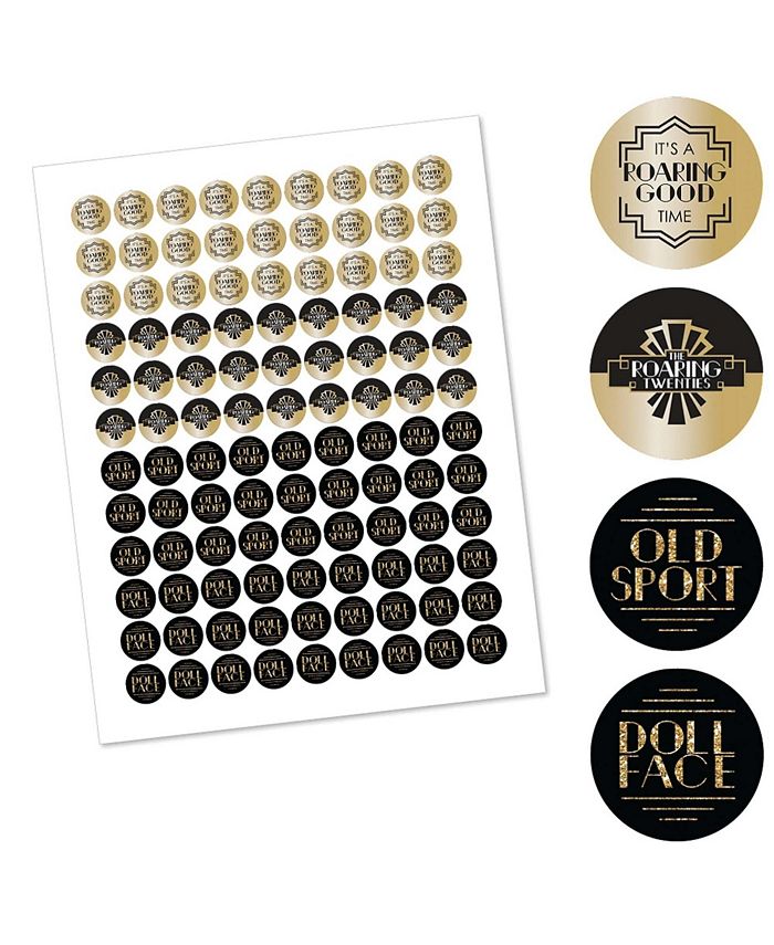 Big Dot of Happiness Roaring 20's - 1920s Art Deco Jazz Round Candy ...