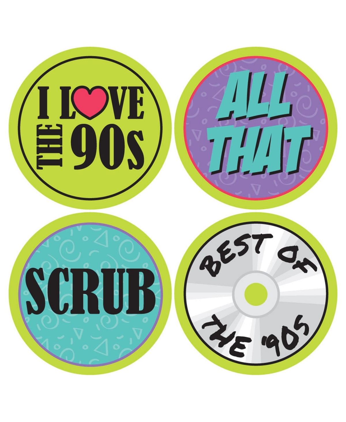 Big Dot Of Happiness 90's Throwback - 1990s Party Funny Name Tags ...