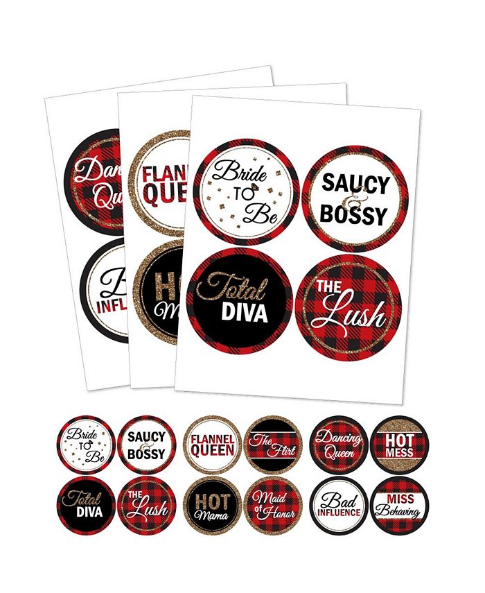 Big Dot of Happiness Flannel Fling Before the Ring - Plaid Bachelorette ...