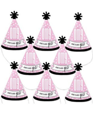 Big Dot of Happiness Omg, You're Getting Married - Mini Cone Party Hats ...
