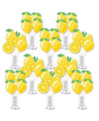 Big Dot of Happiness So Fresh - Lemon - Lemonade Centerpiece Sticks ...