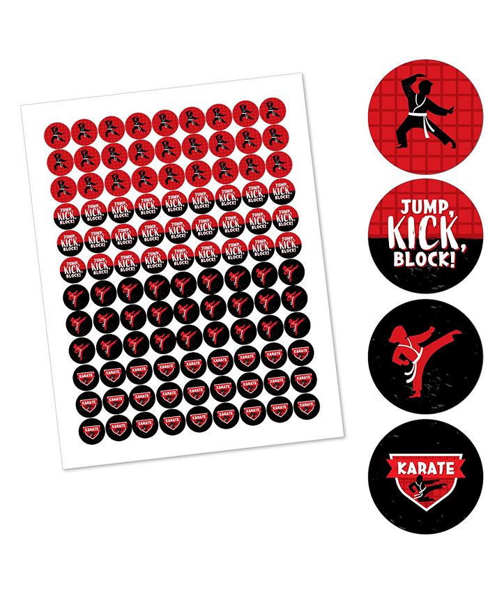 Big Dot of Happiness Karate Master Martial Art Birthday Party Round ...