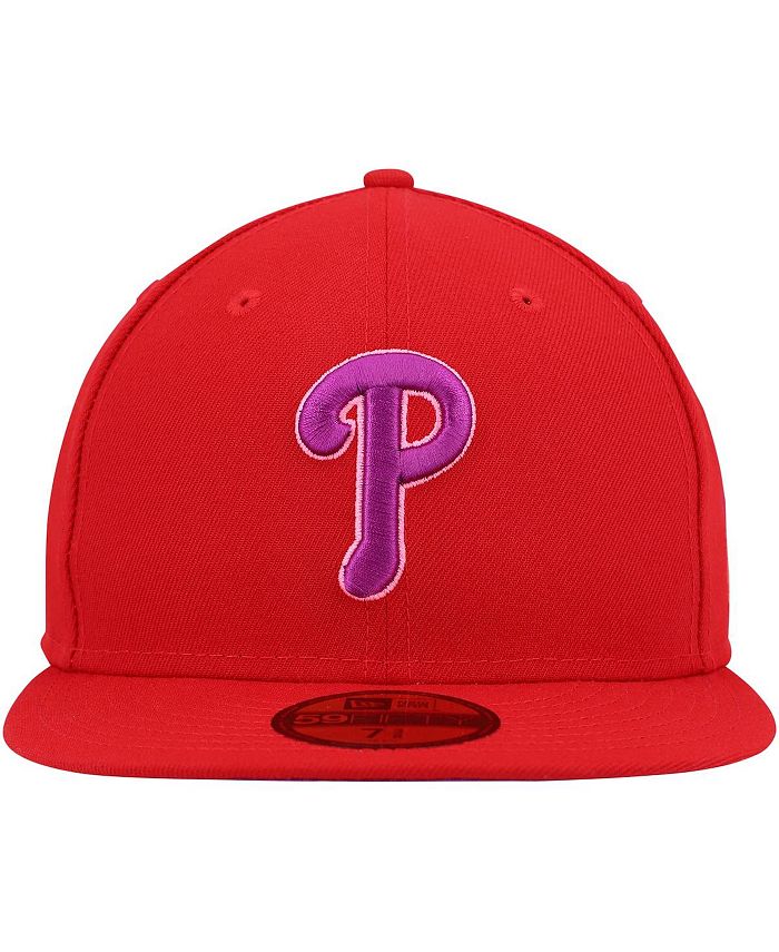 New Era Men's Red Philadelphia Phillies Purple Undervisor 59FIFTY ...