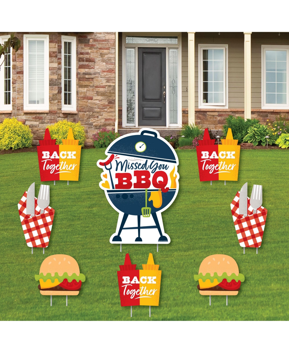 Big Dot Of Happiness Missed You Bbq - Lawn Decor - Backyard Summer ...
