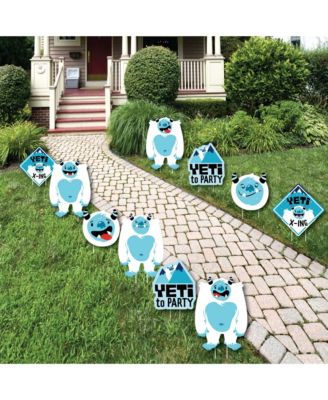Big Dot of Happiness Yeti to Party - Lawn Decor - Outdoor Party Yard ...