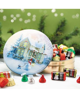 Just Candy Christmas Gift Tin with Hershey's Holiday Chocolate Candy ...