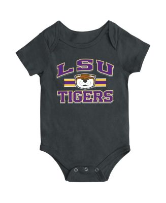 Newborn and Infant Boys and Girls Colosseum Black LSU Tigers Core ...