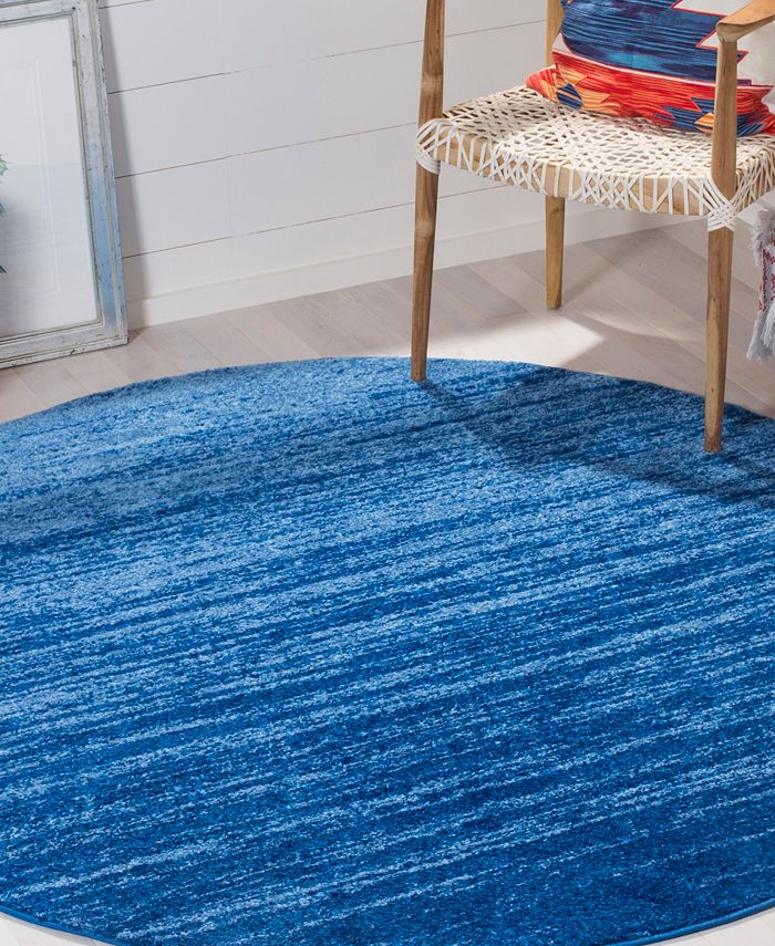 Safavieh Adirondack 113 Light Blue and Dark Blue 9' x 9' Round Area Rug ...