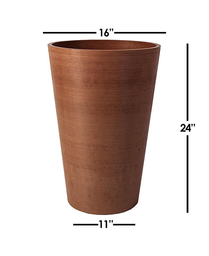 Algreen Valencia Round Outdoor Planter Pot Terra Cotta 16 Inch - Macy's