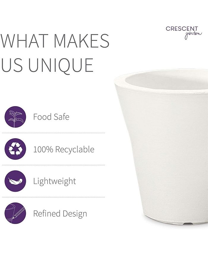Crescent Garden Madison DoubleWalled Planter 14" Alpine White - Macy's