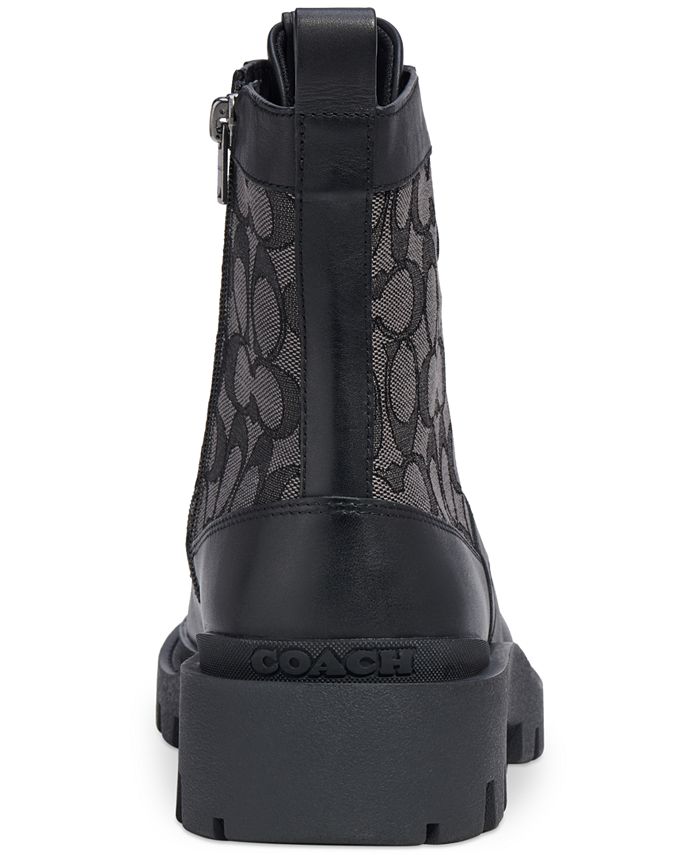COACH Men's CitySole Leather and Signature Jacquard Boot - Macy's