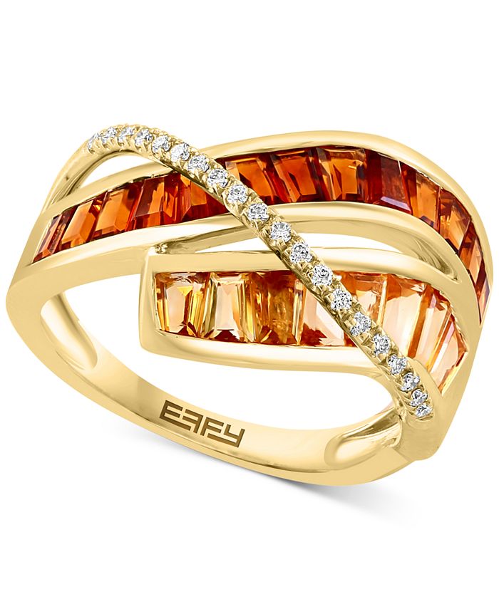EFFY Collection EFFY® Multi-Citrine (2-1/6 ct. t.w.) & Diamond (1/10 ct ...