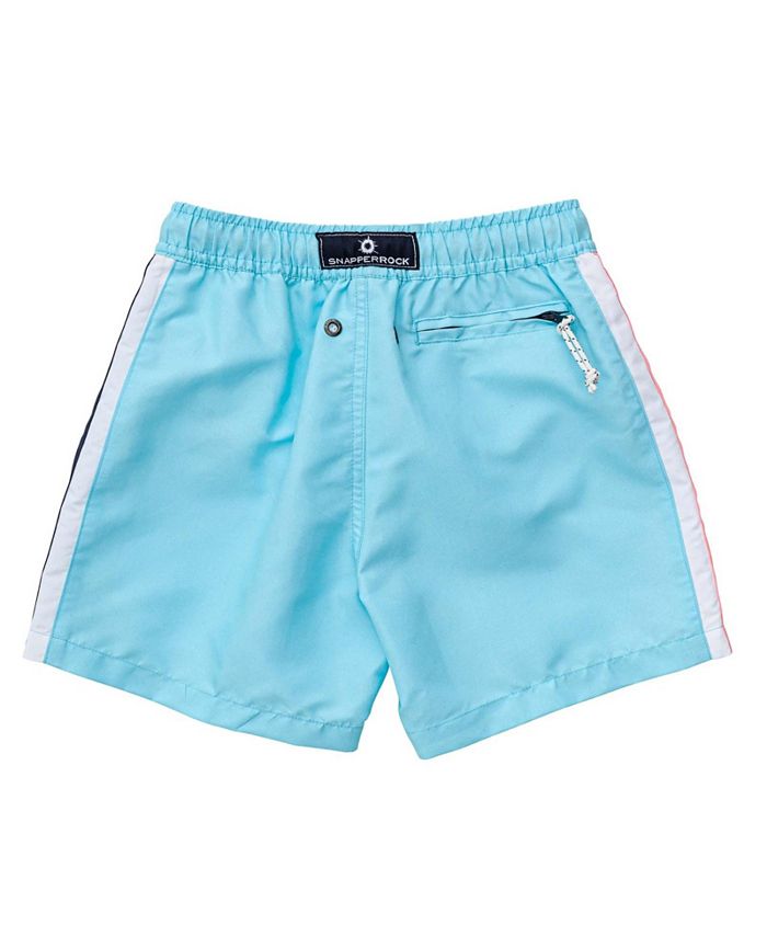 Snapper Rock Toddler, Child Boys Blue Retro Stripe Volley Board Short ...