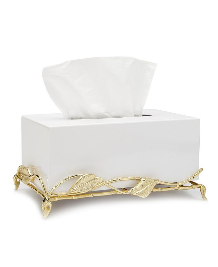 Classic Touch Tissue Box on Leaf Design Base - Macy's