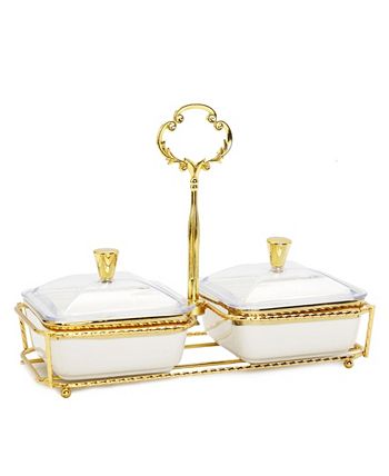 Classic Touch 2-Piece Bowl Relish Dish on Base Set - Macy's