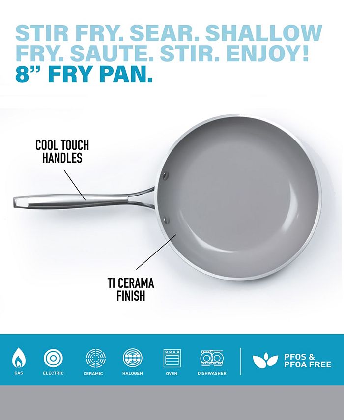 Gotham Steel Ocean Blue Series Ti-Ceramic Nonstick 8" Frypan & Reviews ...