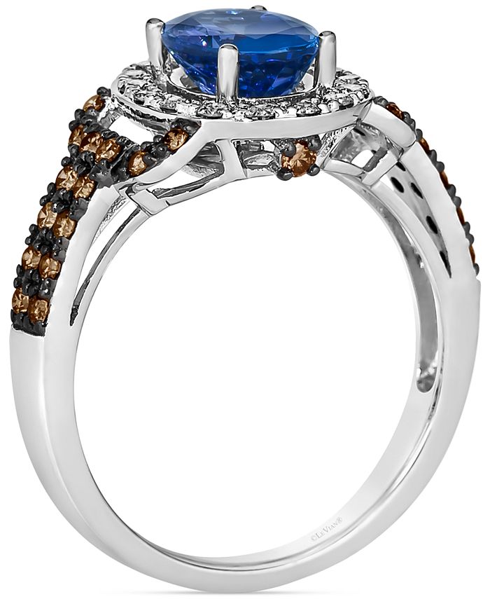 Le Vian Blueberry Tanzanite (1 ct. t.w.) & Diamond (1/2 ct. t.w.) Halo ...