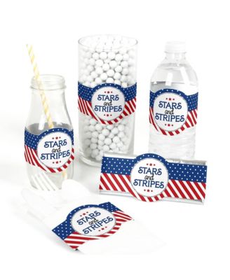 Red, White & Blue - 4th of July USA Party DIY Wrapper Favors & Decor ...