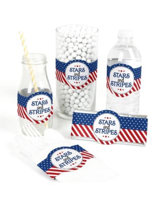 Red, White & Blue - 4th of July USA Party DIY Wrapper Favors & Decor ...