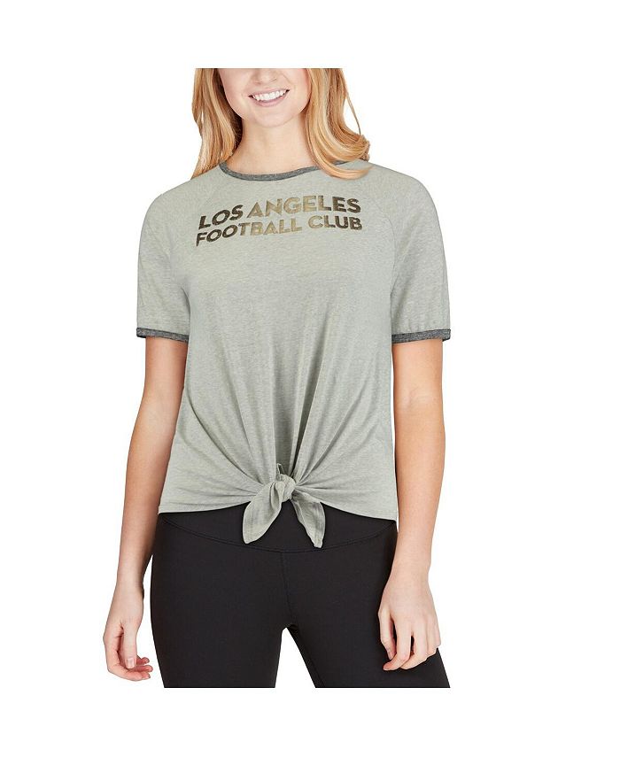 Concepts Sport Women's Heathered Gray LAFC Squad Tie-Up T-shirt - Macy's