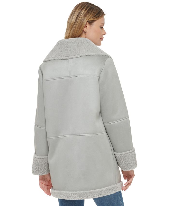 Calvin Klein Women's Faux Shearling Coat & Reviews - Coats & Jackets - Women - Macy's