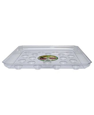 Heavy Gauge Footed Square Carpet Saver Saucer, 14-Inch, Clear - Macy's