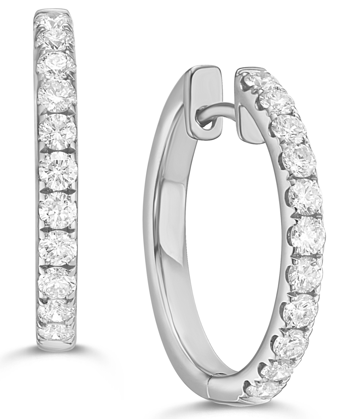 Click here for Diamond Hoop Earrings (5/8 ct. t.w.) - White Gold prices