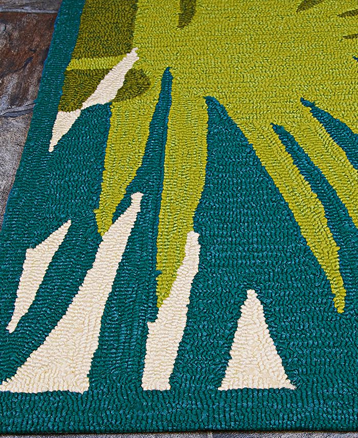 Couristan Covington Jungle Leaves 2' x 4' Area Rug - Macy's