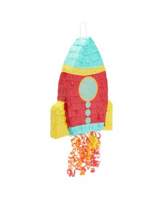 Blue Panda Pull String Rocket Ship Pinata for Outer Space Birthday ...