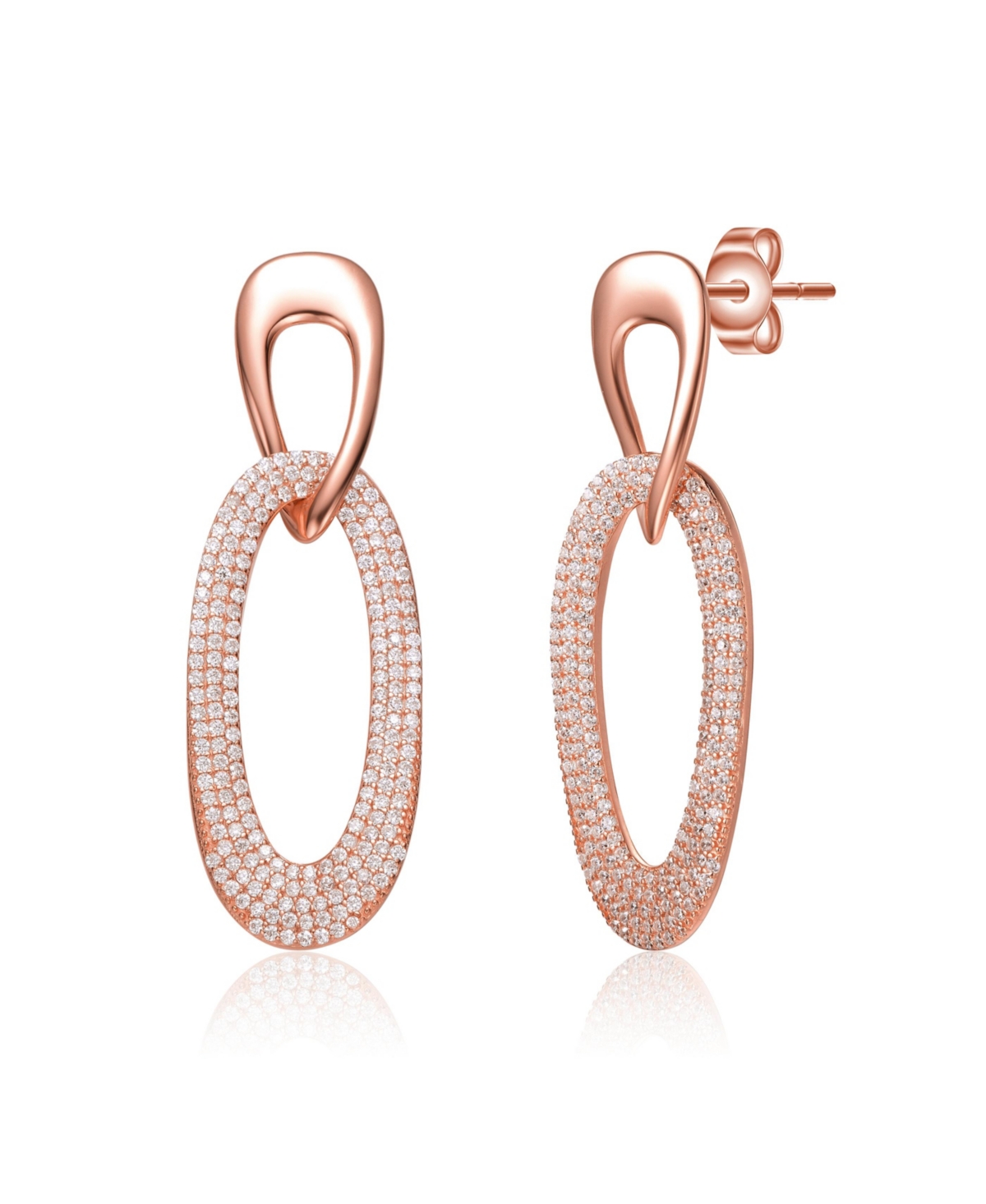 Click here for 18k Rose Gold Plated with Cubic Zirconia Raindrop... prices
