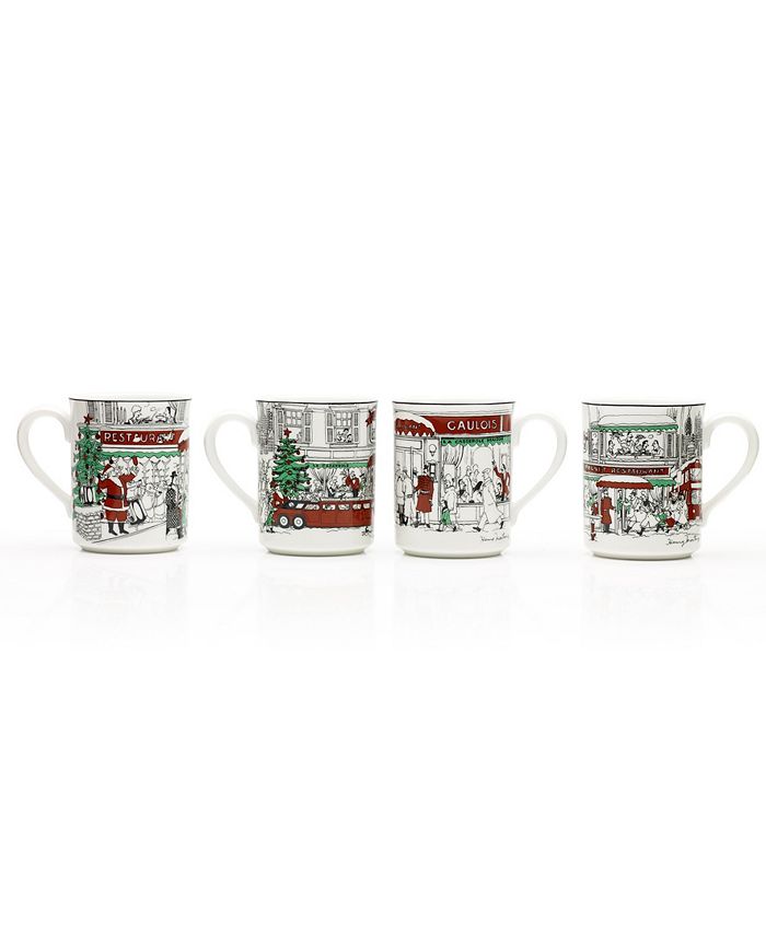 Noritake Le Restaurant Set of 4 Holiday Mugs, 12 OZ. - Macy's