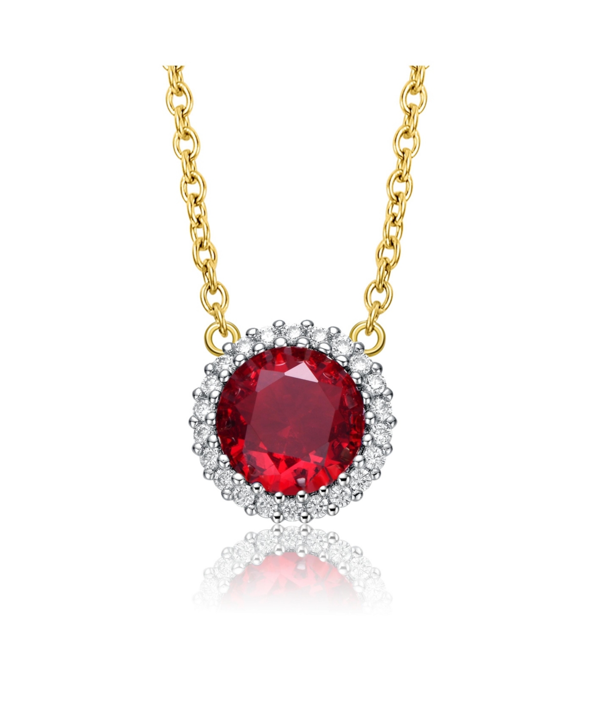 Click here for Sterling Silver Two-Tone Cubic Zirconia Round Colo... prices