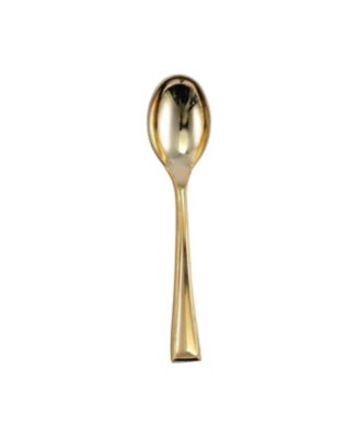 Shiny Metallic Gold Mini Plastic Disposable Tasting Spoons (600 Spoons ...