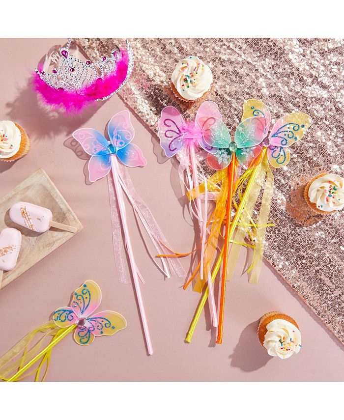 Blue Panda Butterfly Princess Wands for Girls Fairy Birthday Party ...