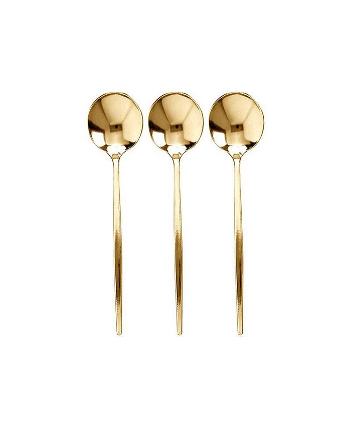 Smarty Had A Party Shiny Gold Moderno Disposable Plastic Dessert Spoons ...