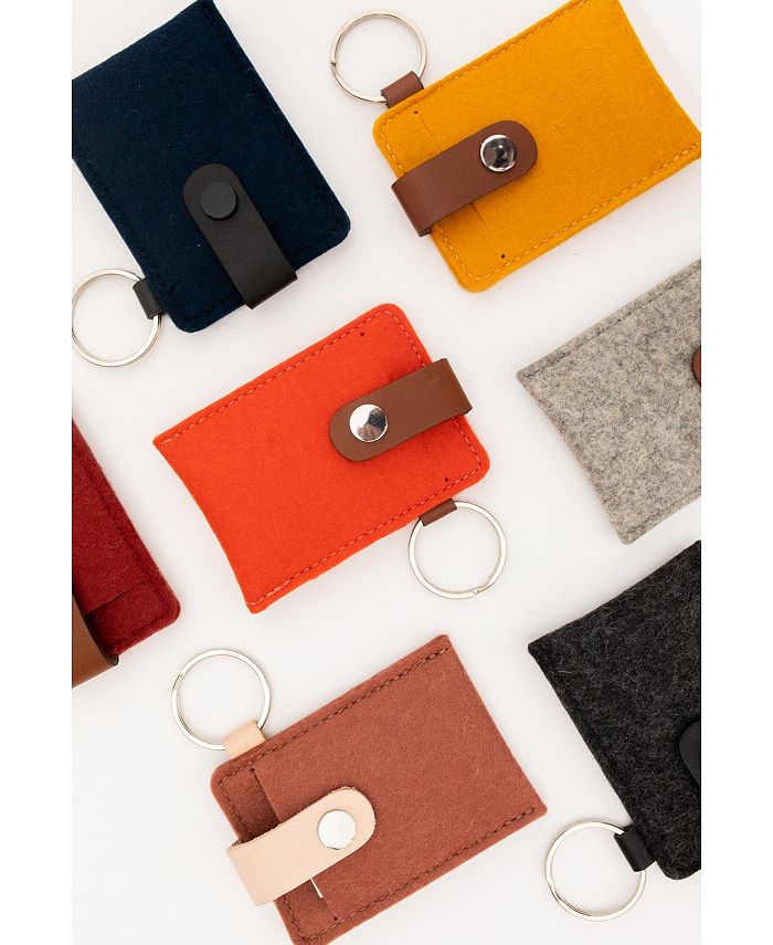 Graf Lantz Merino Wool Felt Key Card Case - Blue - Macy's