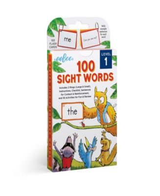 Eeboo 100 Sight Words Level 1 Educational Flash Cards 102 Piece Set ...