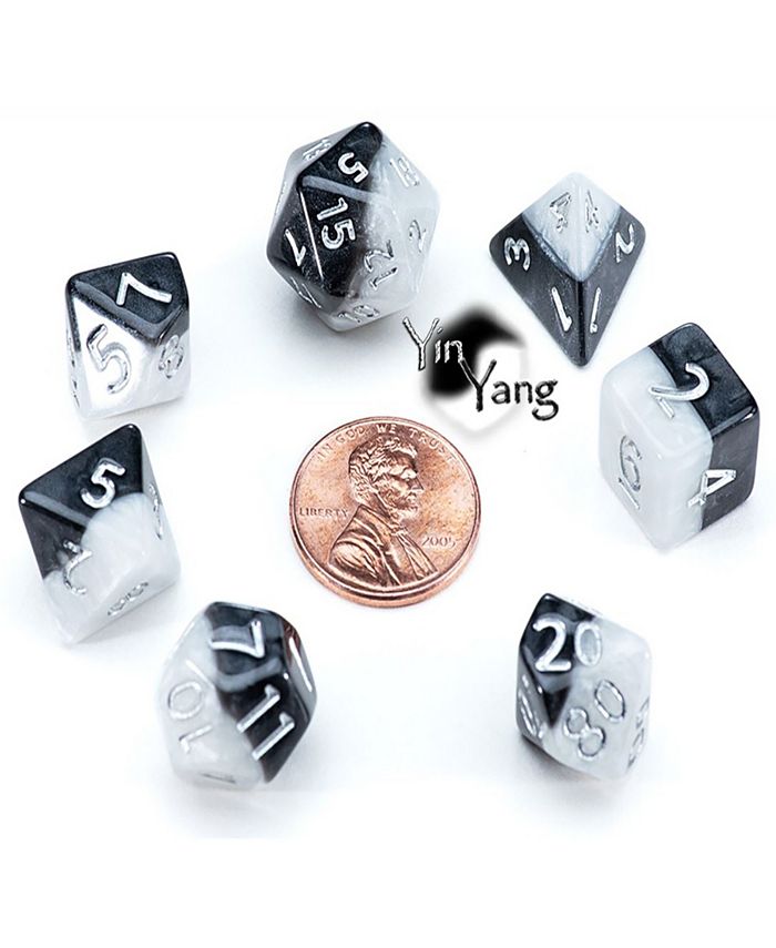 Gatekeeper Games Mighty Tiny Dice Yin Yang Gate Keeper Games Roleplaying Dice 7 Piece Set - Macy's